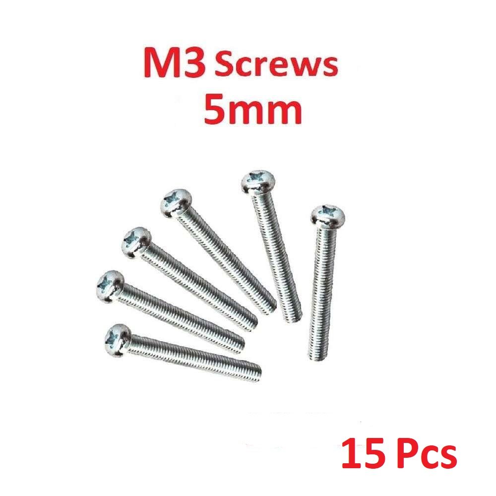 15 Pcs – M3 Screw 3mm 5mm Machine Screws Nema 17 Stainless Steel Fastener
