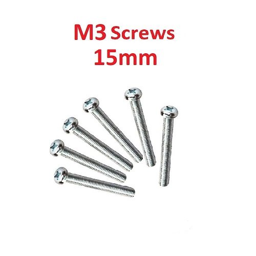 10 Pcs - M3 Screw 3mm 15mm Machine Screws Nema 17 Stainless Steel Fastener