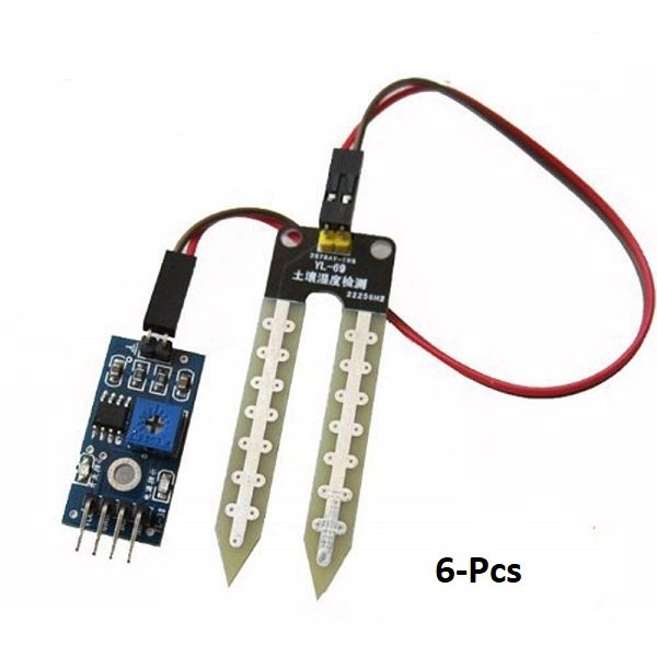 Pack of 6-Soil Moisture Hygrometer Detection Humidity Sensor Module