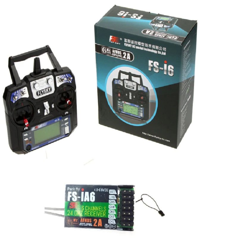 6 Channel RC Transmitter Receiver Flysky FS-I6 Transmitter With FS-IA6 ...