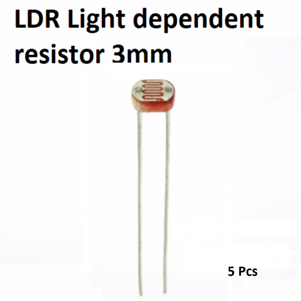 Pack of 5 LDR Light dependent resistor 3mm
