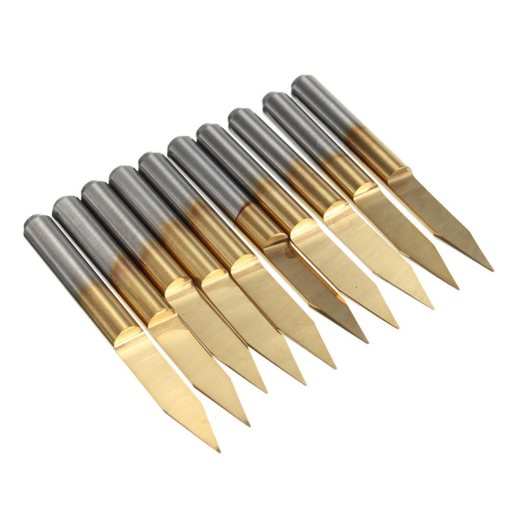 3.175mm Carbide PCB Engraving Bits CNC Router Tool 30 Degree 0.2mm