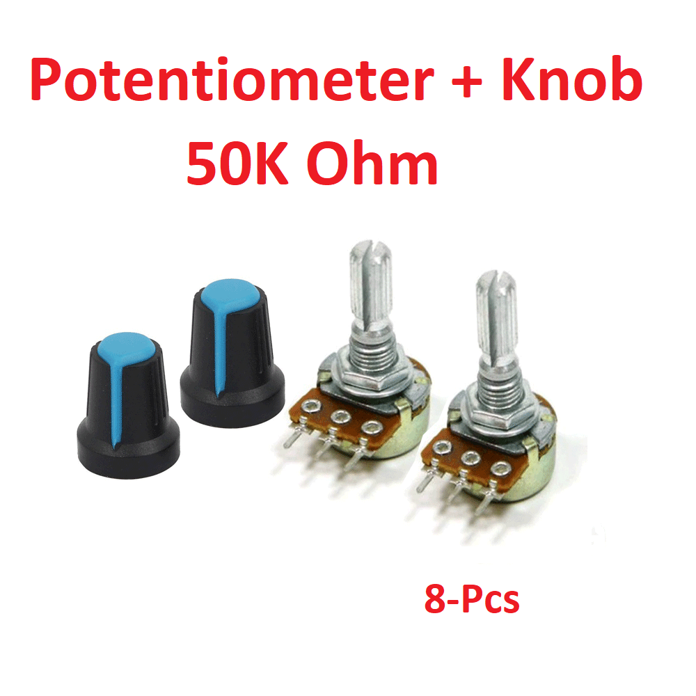Pack of 8 50K Ohm potentiometer Voltage Divider Variable Resistor with ...