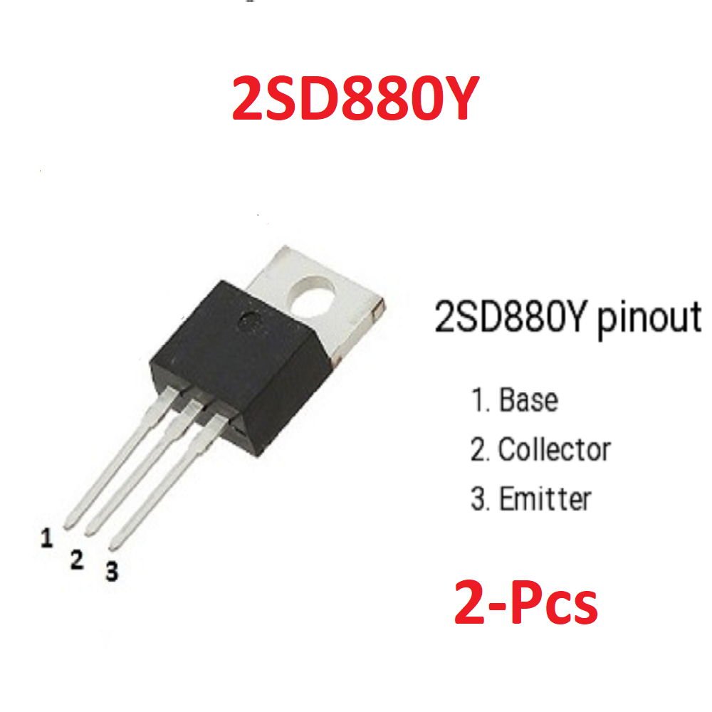 Pack of 2 Genuine Fairchild NPN Silicon Power Transistor NPN 2SD880Y ...